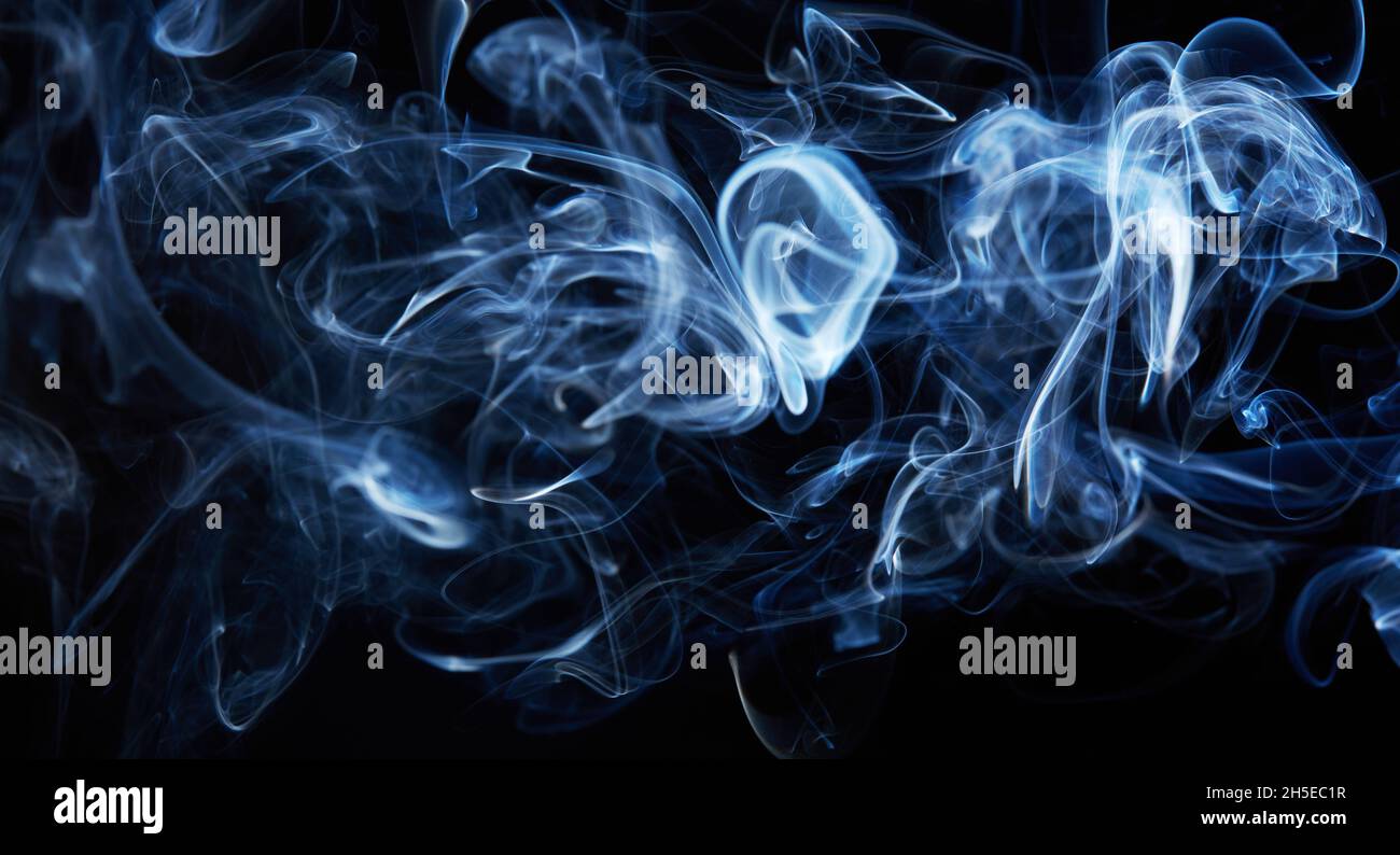 smoke on black background with abstract blur motion wave swirl . Wisp ...