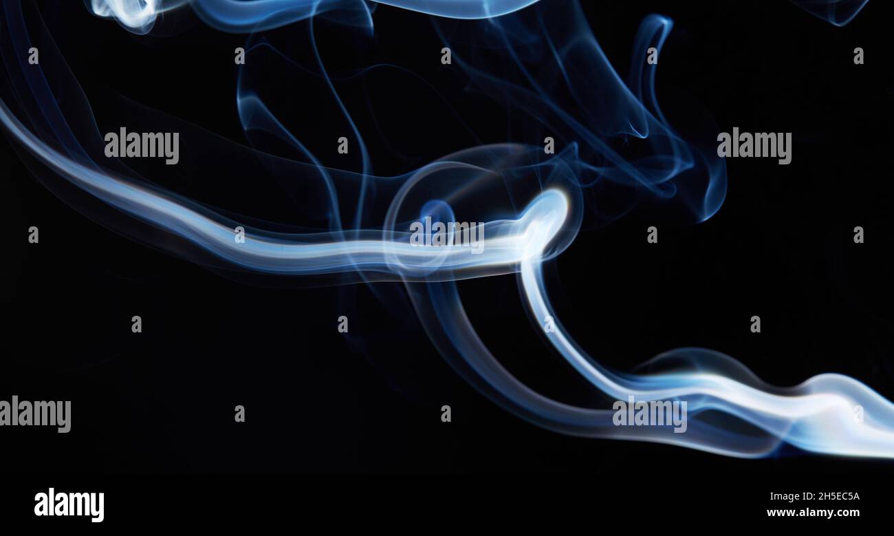 smoke on black background with abstract blur motion wave swirl . Wisp ...
