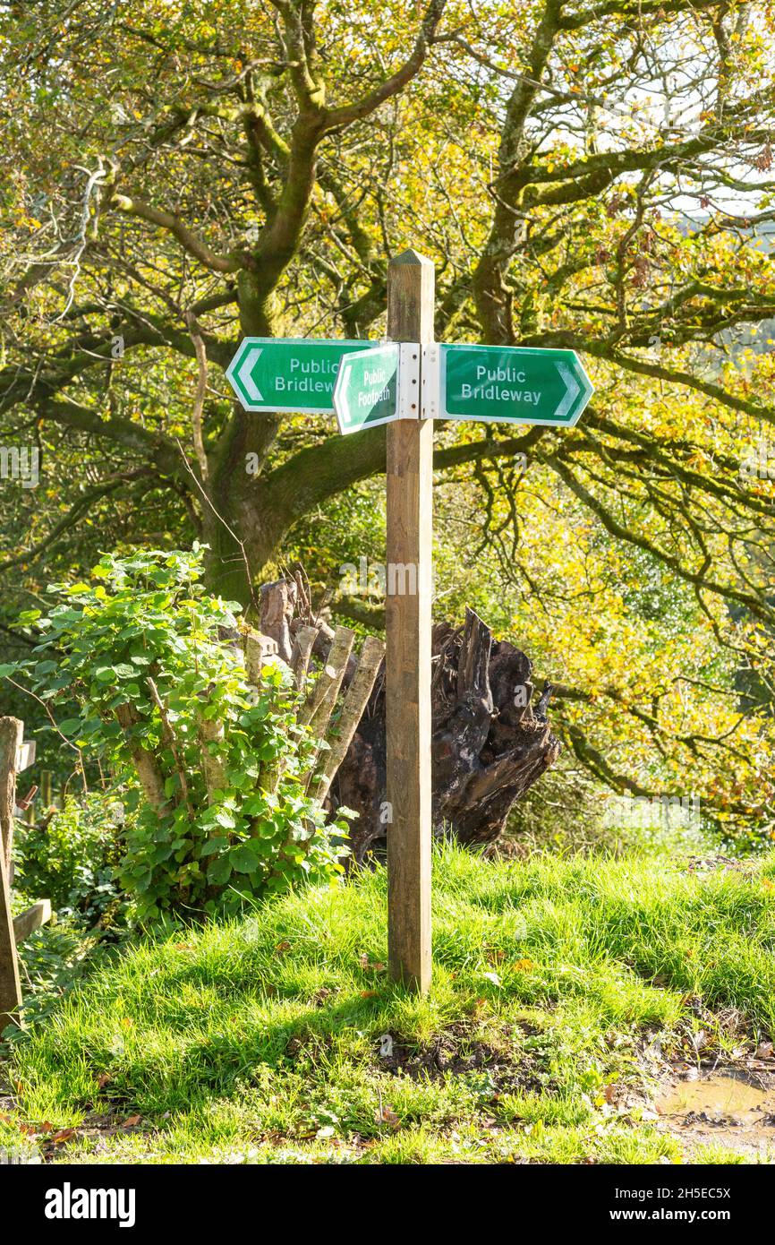 Bridleway and footpath, High Bickington, Devon, England, United Kingdom ...