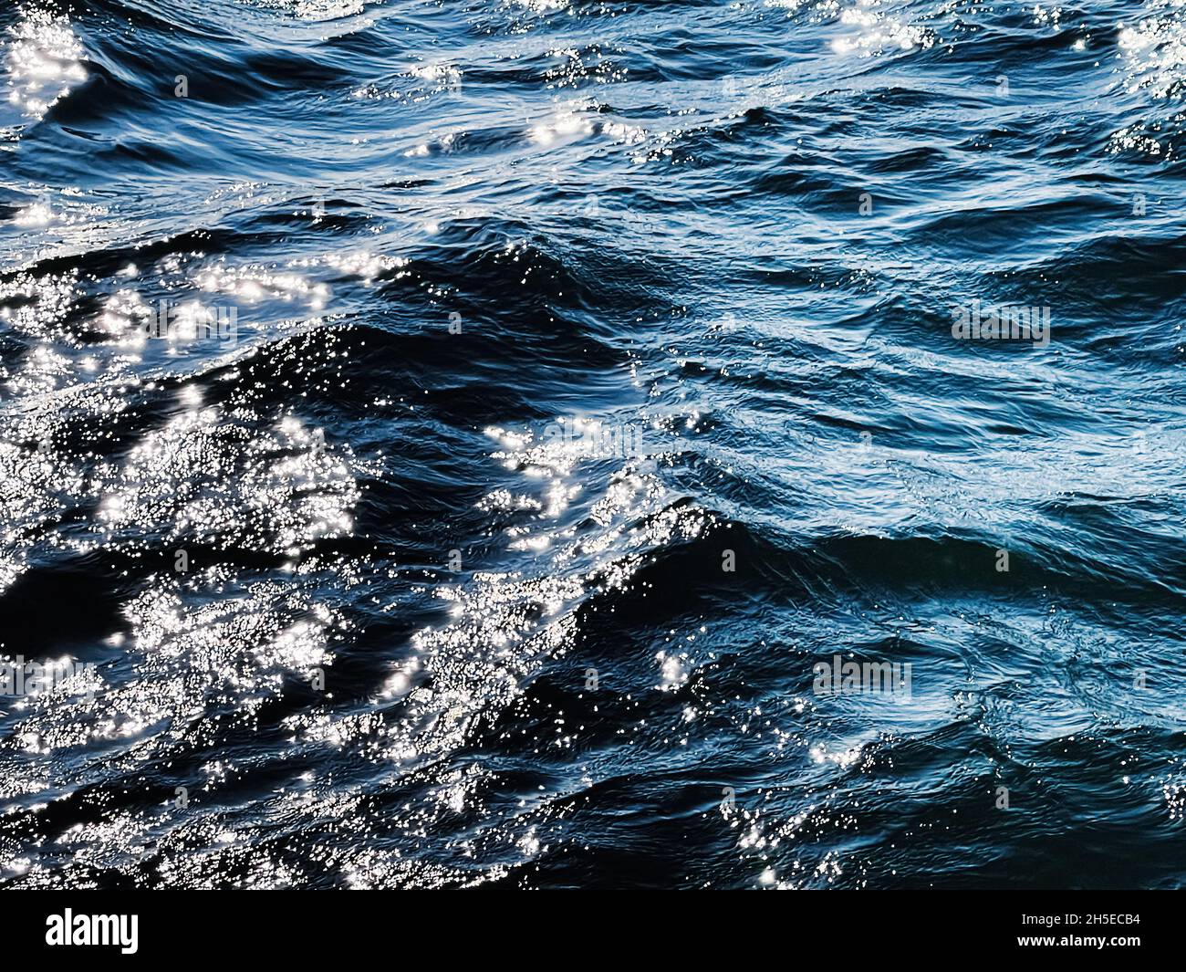Sea, texture and coastal nature concept. Blue ocean water as surface ...