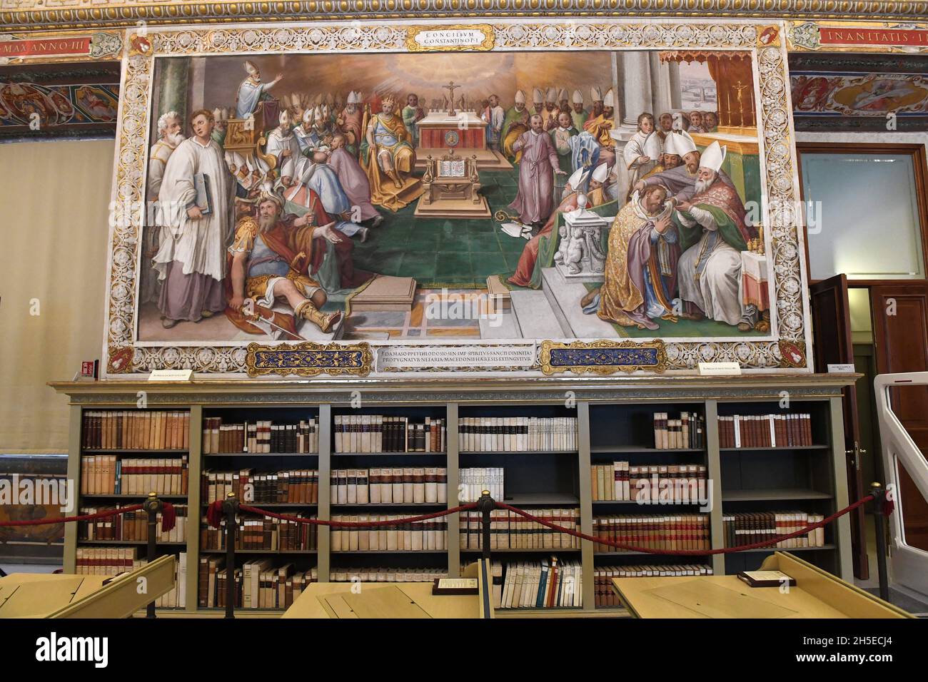 The Sistine Hall of the Vatican Library on November 8, 2021. The ...