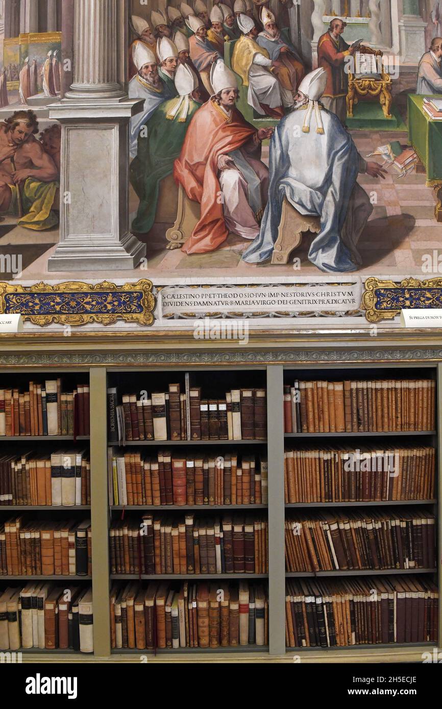 The Sistine Hall of the Vatican Library on November 8, 2021. The ...