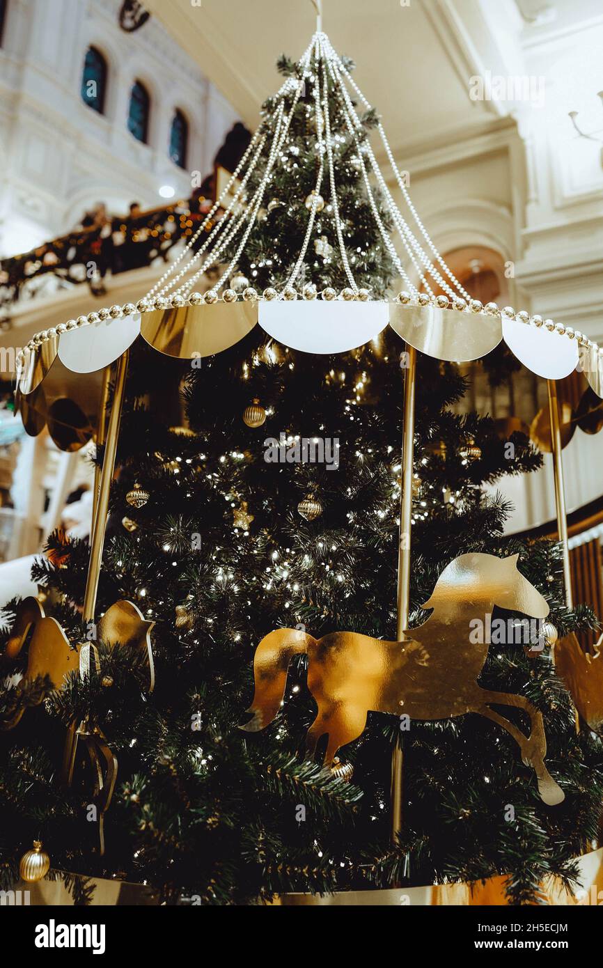 Golden carousel hi-res stock photography and images - Alamy