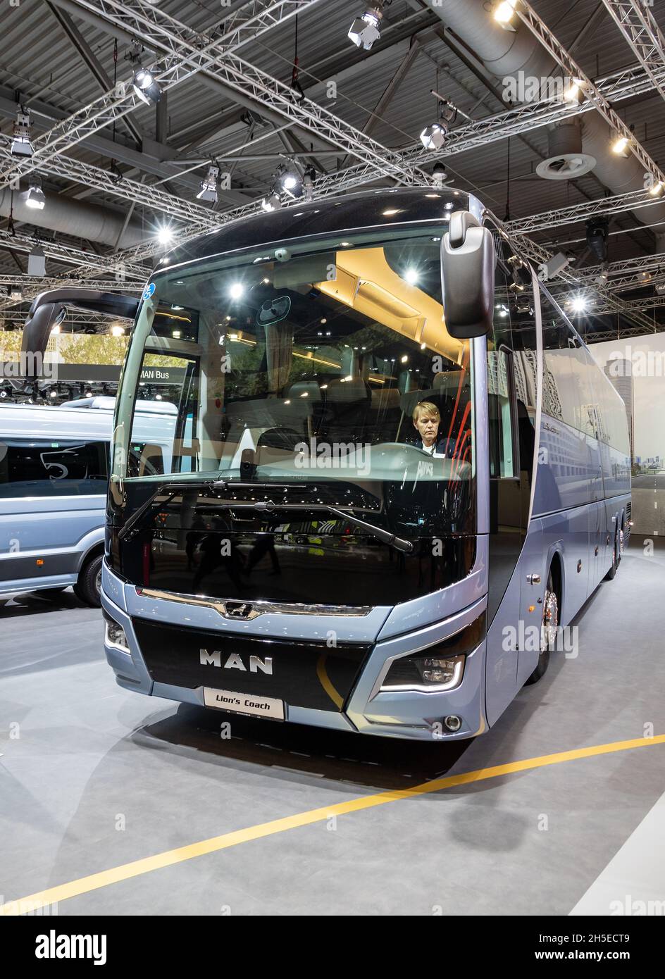MAN Lion's Euro 6 coach bus showcased at the Hannover IAA Commercial ...