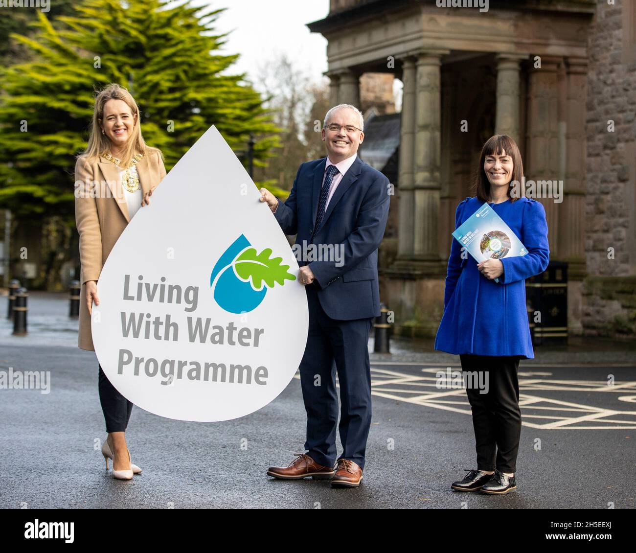 (left to right) The Rt. Hon. the Lord Mayor of Belfast, Councillor Kate ...