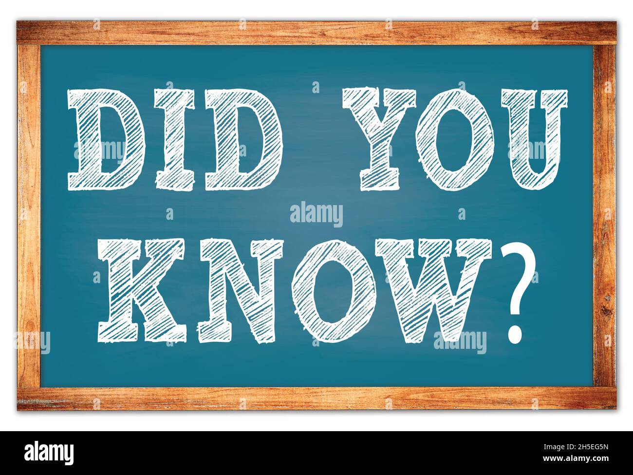 DID YOU KNOW? written on blue wooden frame school blackboard Stock ...