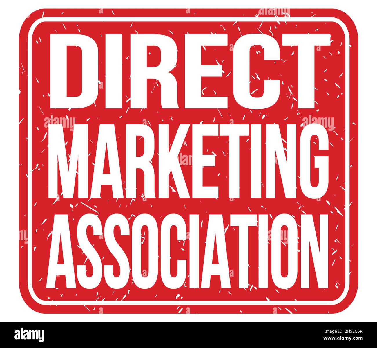DIRECT MARKETING ASSOCIATION, text written on red stamp sign Stock ...