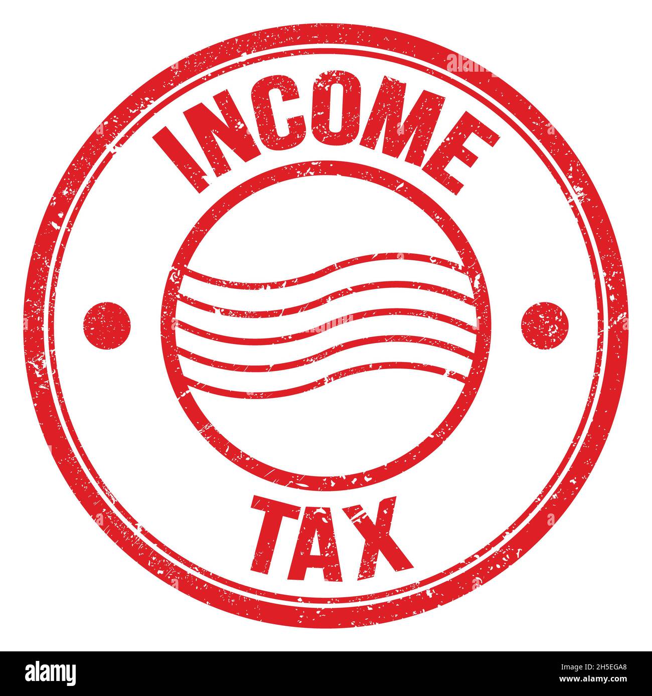 INCOME TAX text written on red round postal stamp sign Stock Photo - Alamy