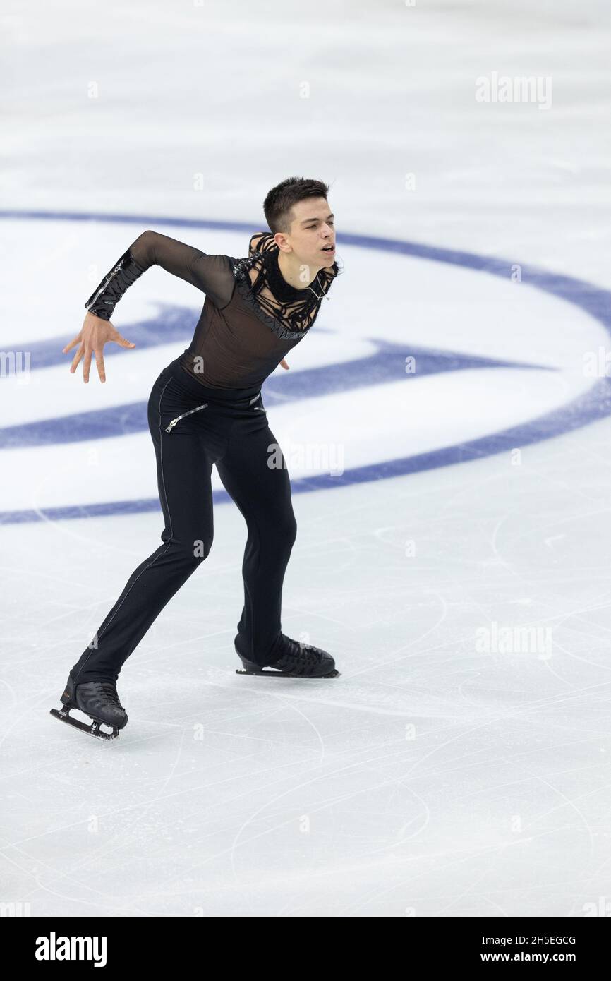 Petr Gumennik from Russia competes in the men short program during day ...