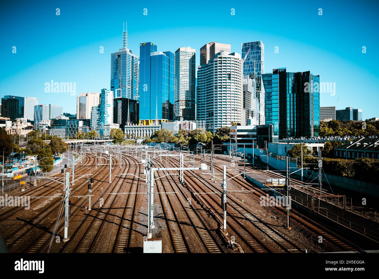 Melbourne CBD Skyline in Australia Stock Photo - Alamy
