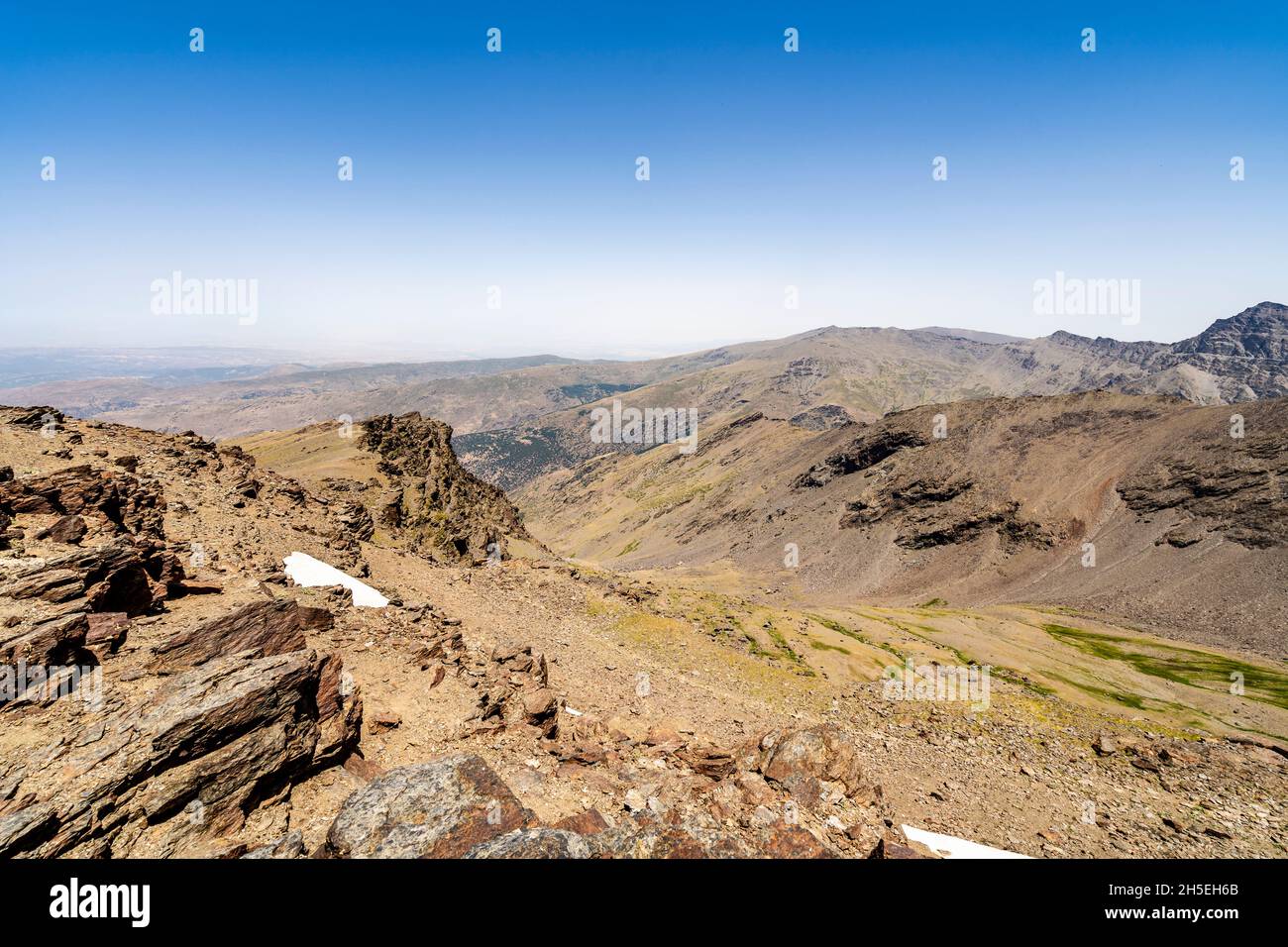 Beautiful landscape of mountains in Sierra Nevada Natural Park, Granada ...