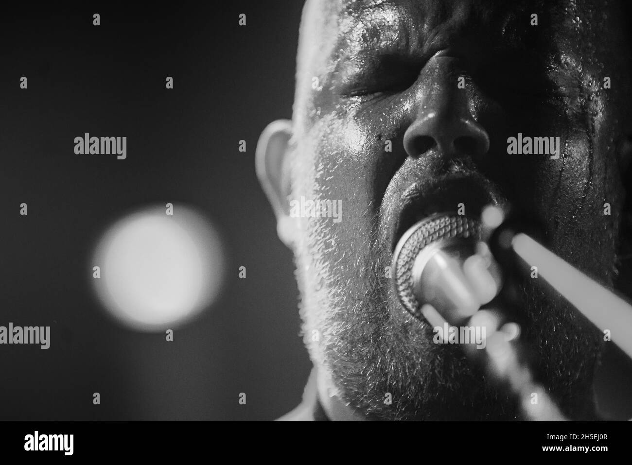 Copenhagen, Denmark. 05th, November 2021. The Danish metal band LLNN ...