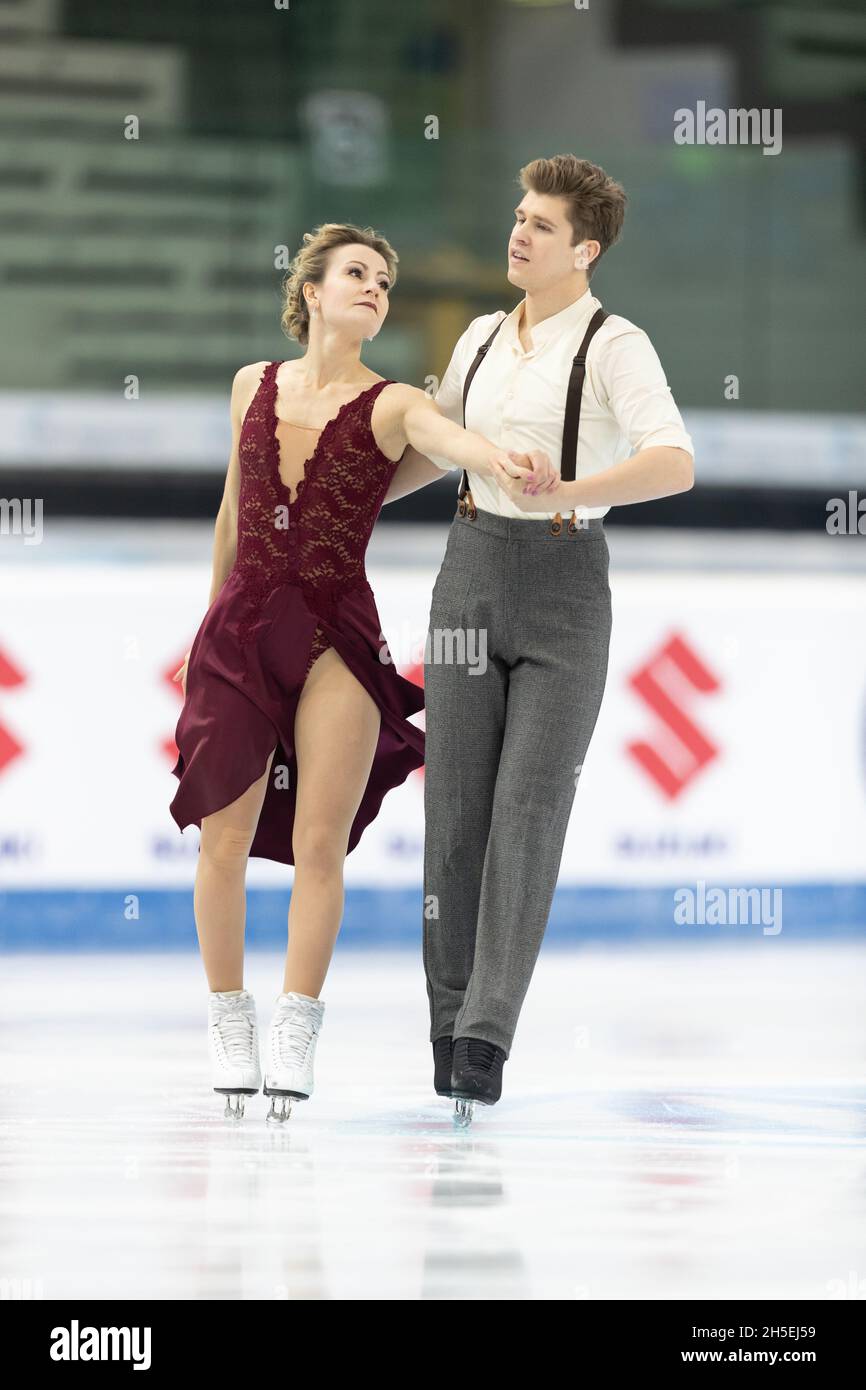 Carolane Soucisse and Shane Firus from Canada compete in the free dance ...