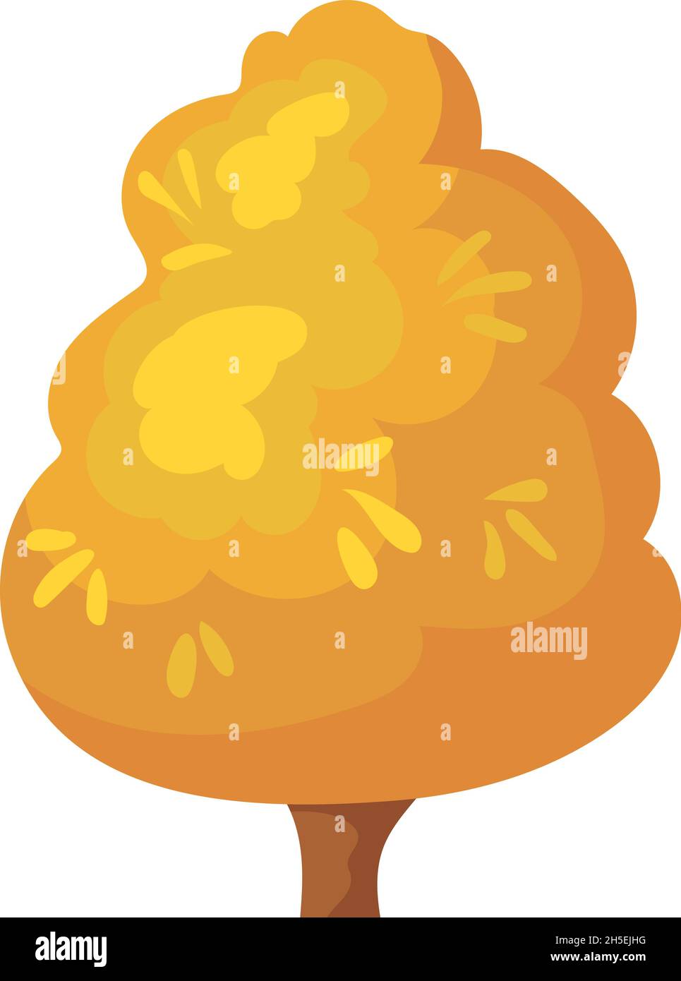 Autumn maple. Cartoon tree of beauty park, vector design isolated on ...