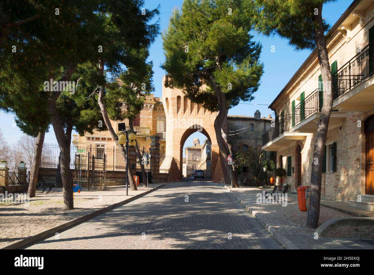 Old Town, Porta Marina gate, Campofilone, Marche, Italy, Europe Stock Photo - Alamy
