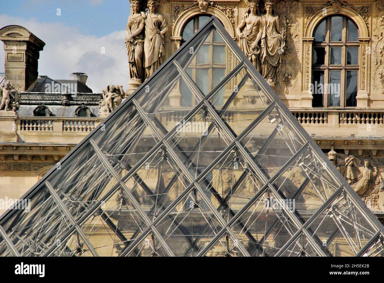 Partial view of Louvre Museum, Paris, France Stock Photo - Alamy