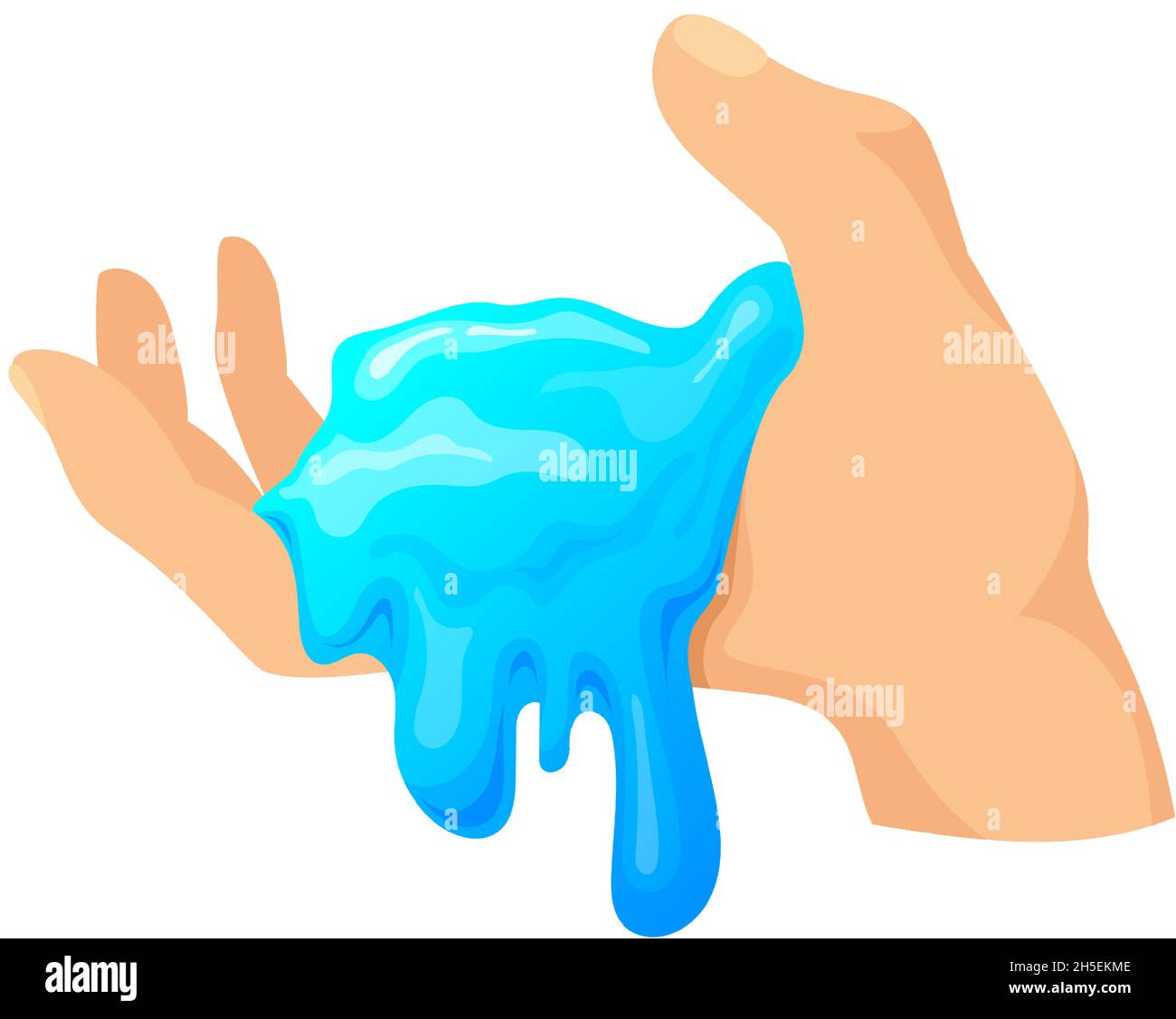 Blue slimi. Kids play slimes, vector illustration isolated on white ...