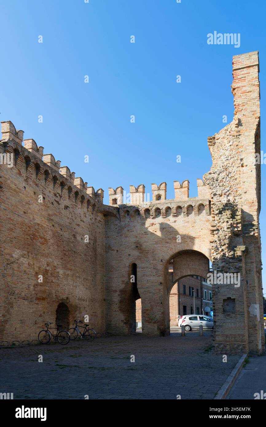 Old Town, Porta Maggiore gate, Fano, Marche, Italy, Europe Stock Photo - Alamy