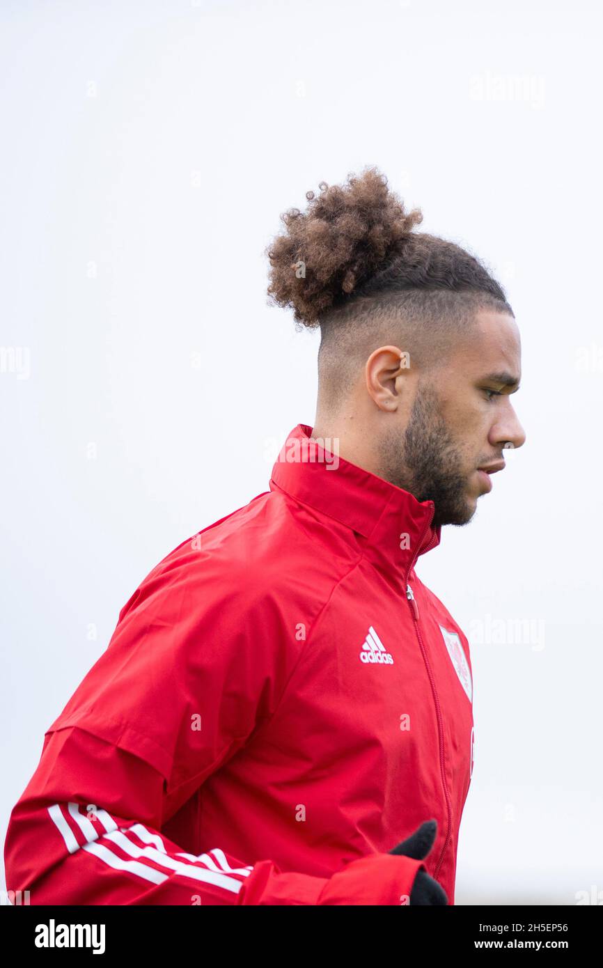 Hensol, Wales, UK. 09th Nov, 2021. Tyler Roberts during Wales national ...