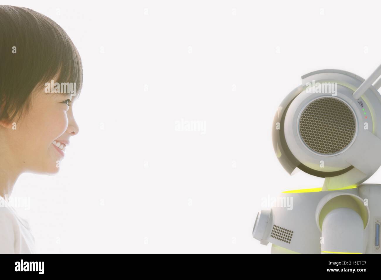 Composite image of robot interaction with human Stock Photo - Alamy