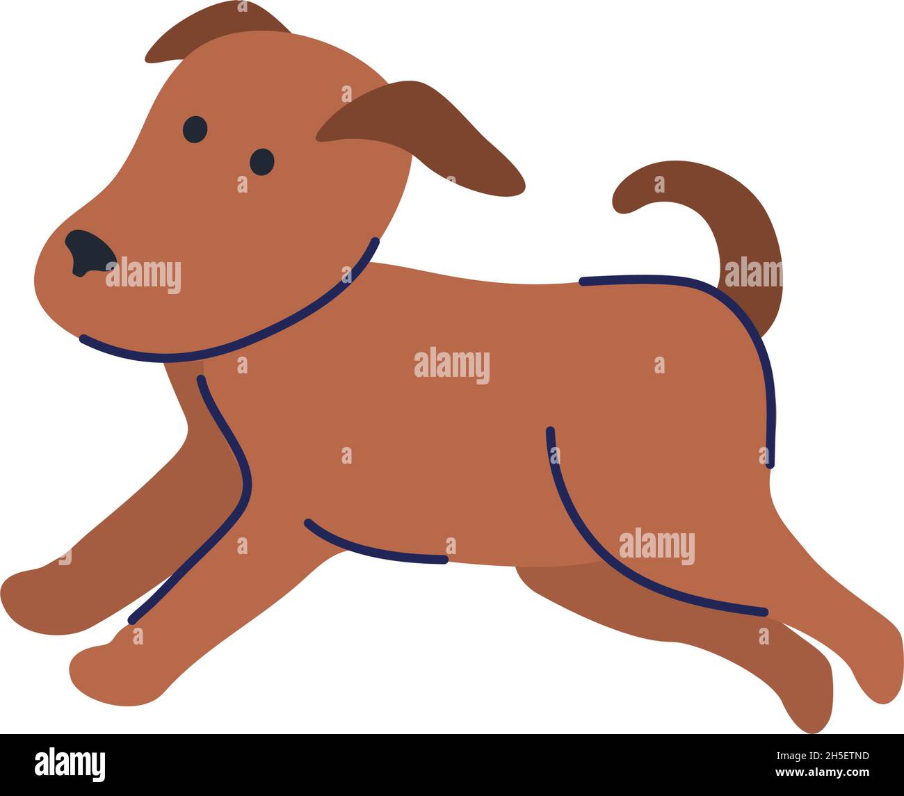 cute dog running Stock Vector Image & Art - Alamy