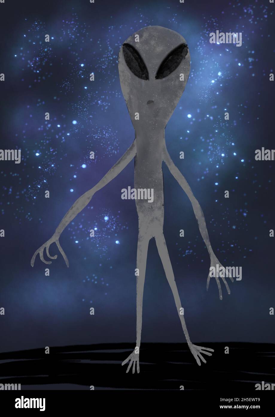 Grey alien hi-res stock photography and images - Alamy