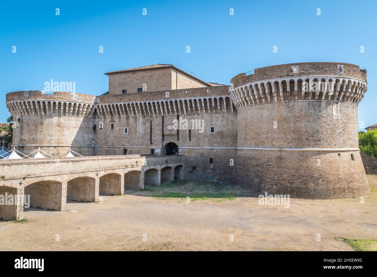 Senigallia, Ancona, Marche, Italy: view at dawn of the medieval castle ...