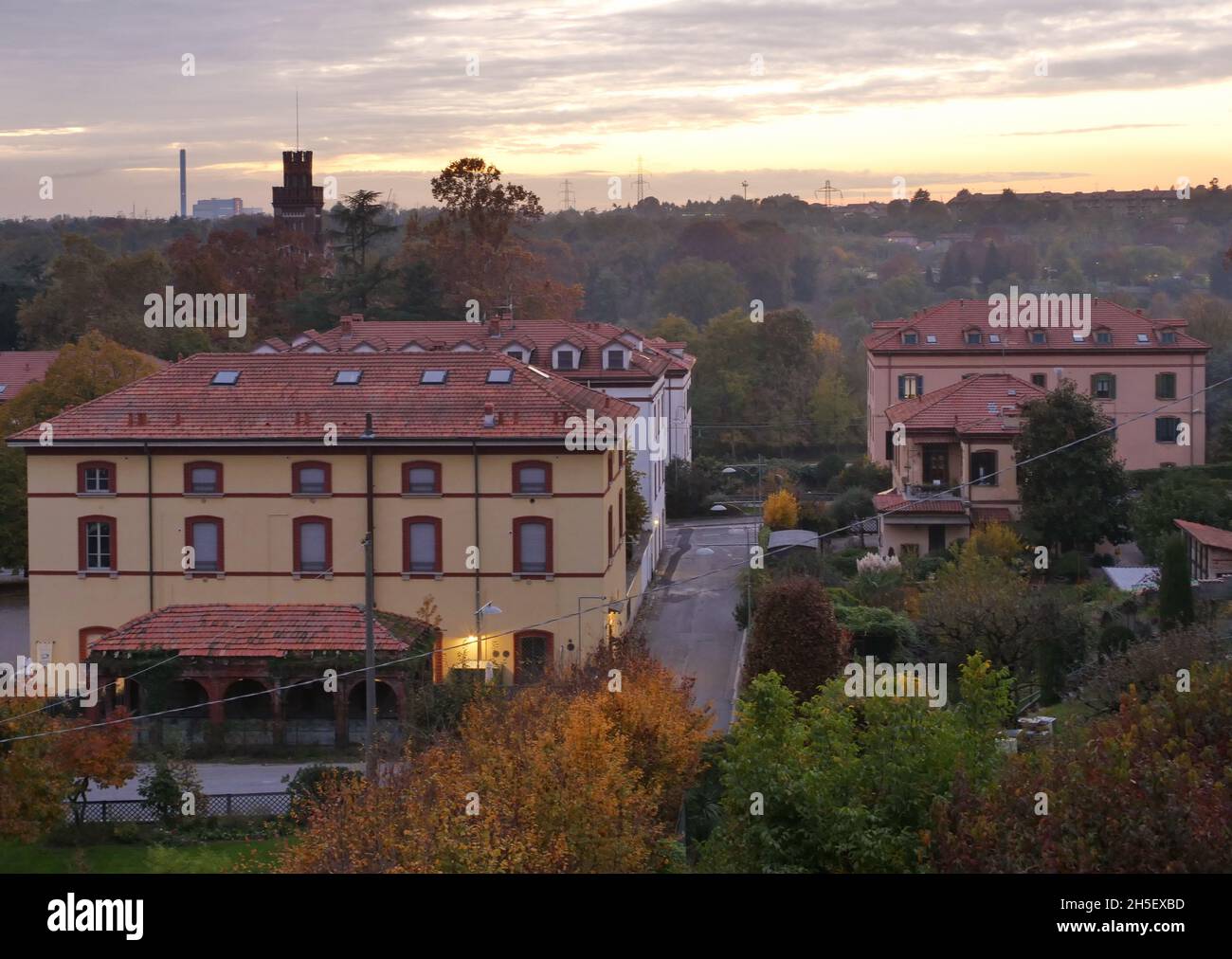 Historic worker village of Crespi d'Adda, unesco heritage, Lombardy ...