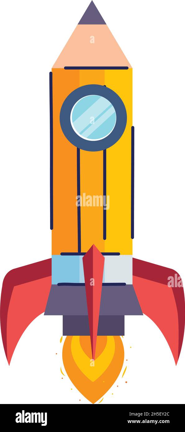 pencil in rocket launch Stock Vector Image & Art - Alamy