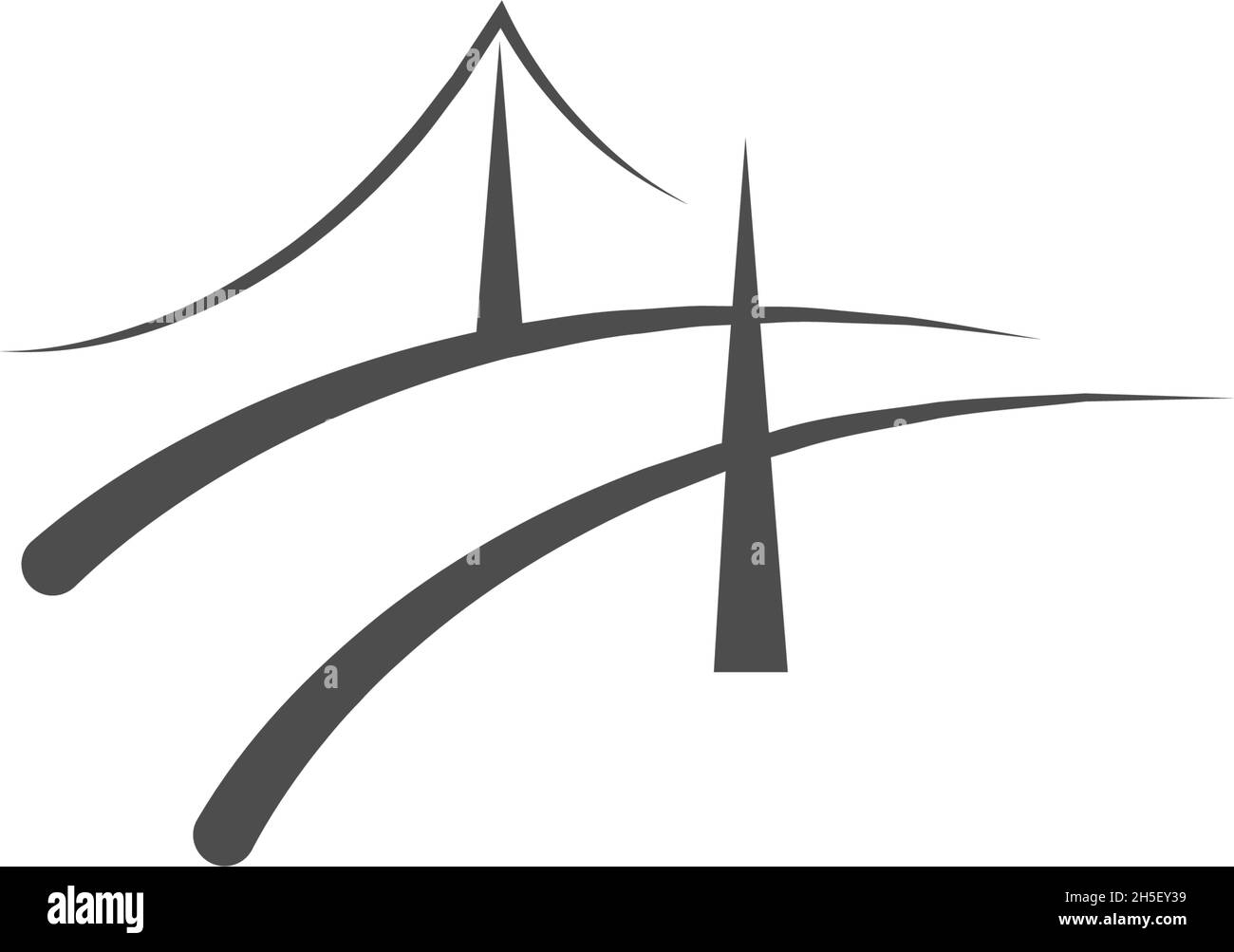 Bridge Logo Template vector icon illustration design Stock Vector Image ...