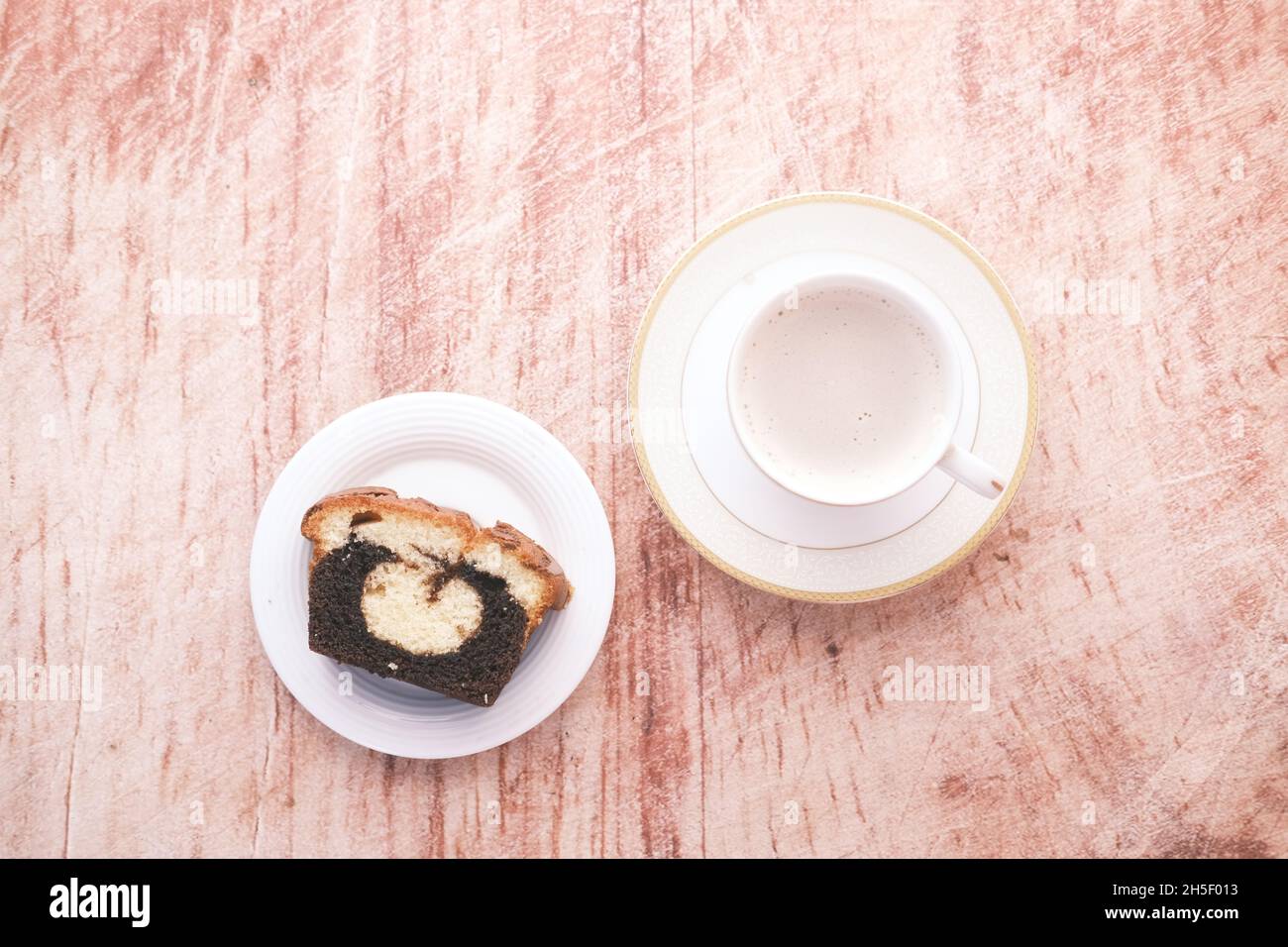 Tea slice cake no people cup hi-res stock photography and images - Alamy