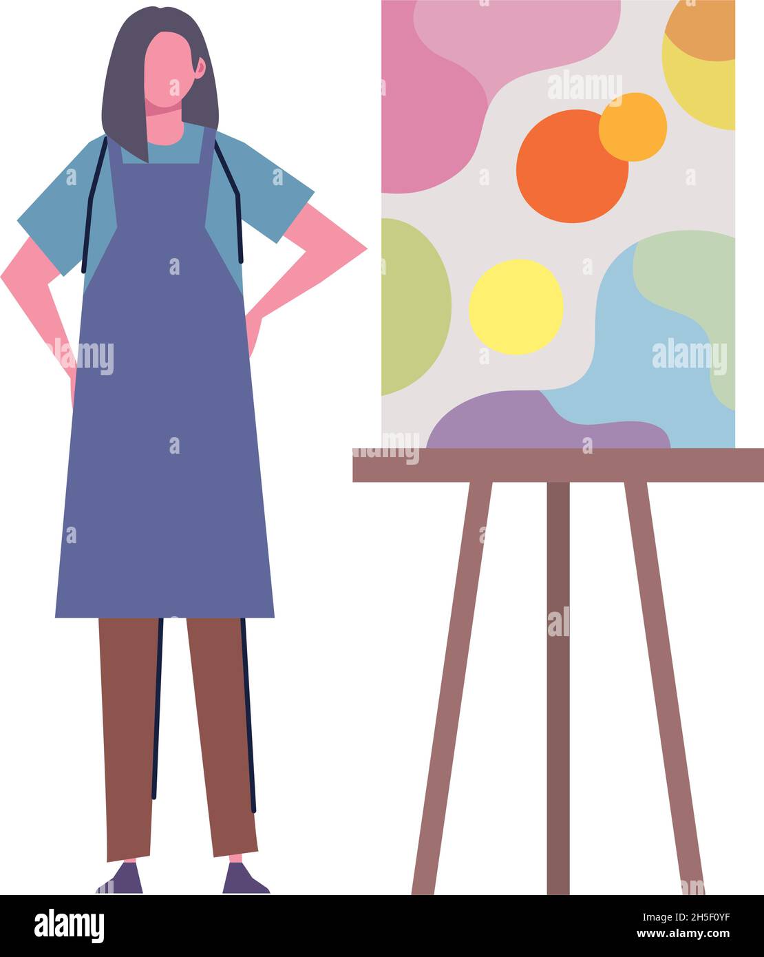 Smiling young painter artist Cut Out Stock Images & Pictures - Alamy