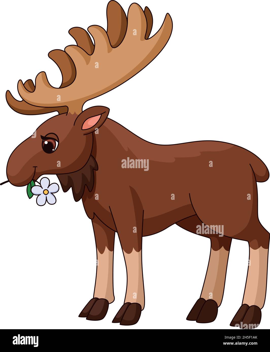 Realistic Cartoon Moose