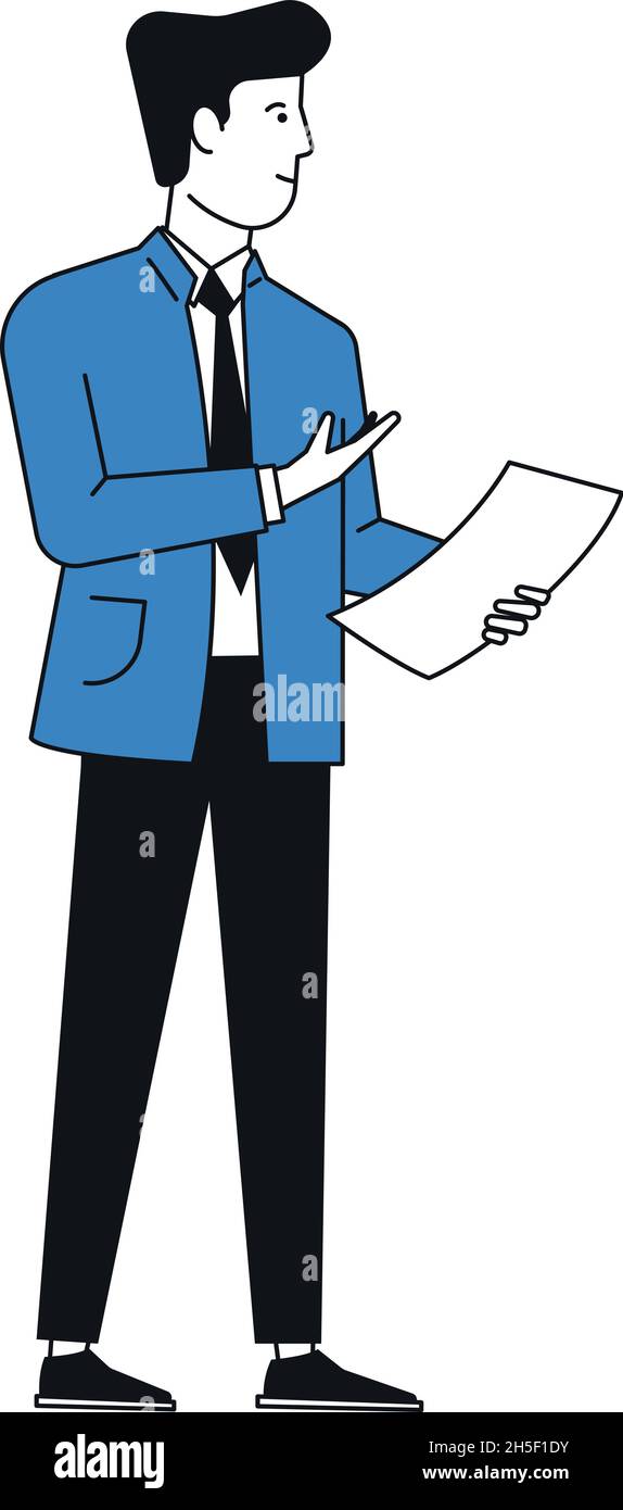 Man reading aloud Stock Vector Images - Alamy