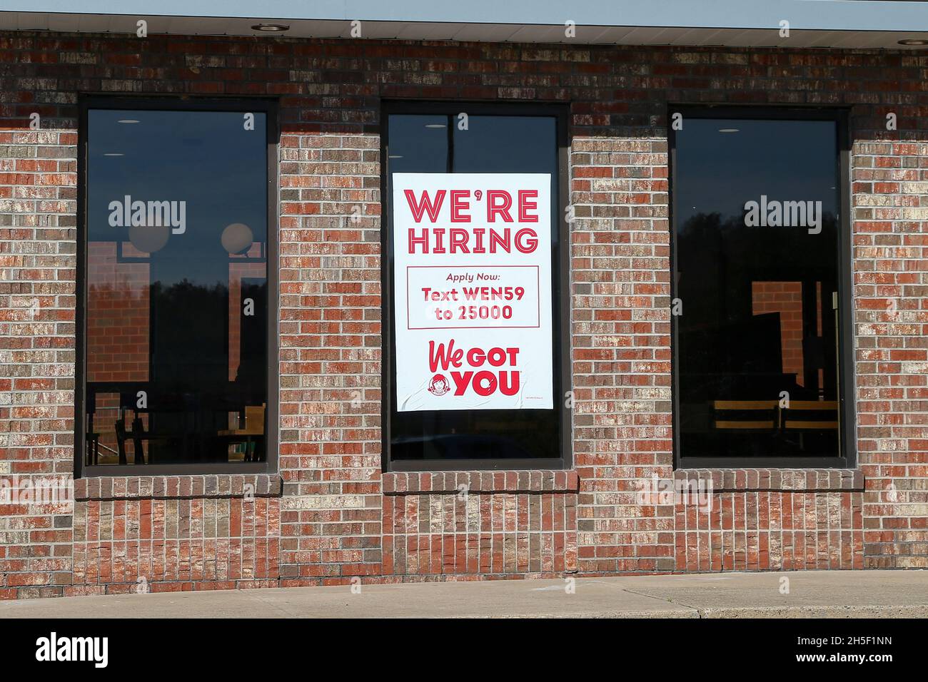 Now Hiring Sign In Window