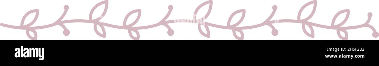 Elegant vine border. Text break in cute doodle style Stock Vector Image & Art - Alamy