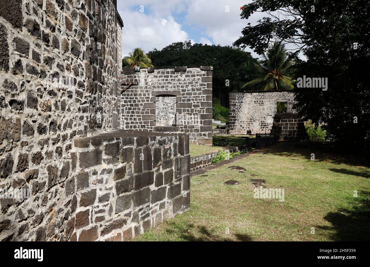 The historical ruins of Balaclava, Mauritius, Indian Ocean, Africa ...