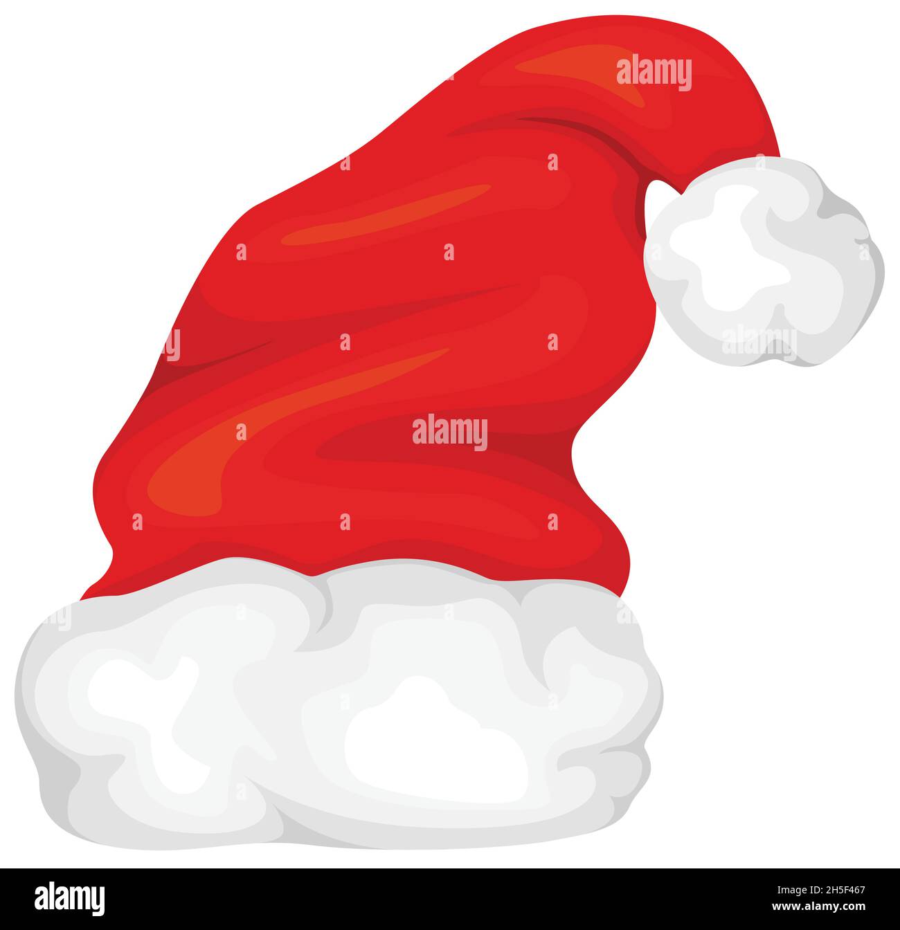 Traditional Santa Claus hat. Icons of different types of hats for ...