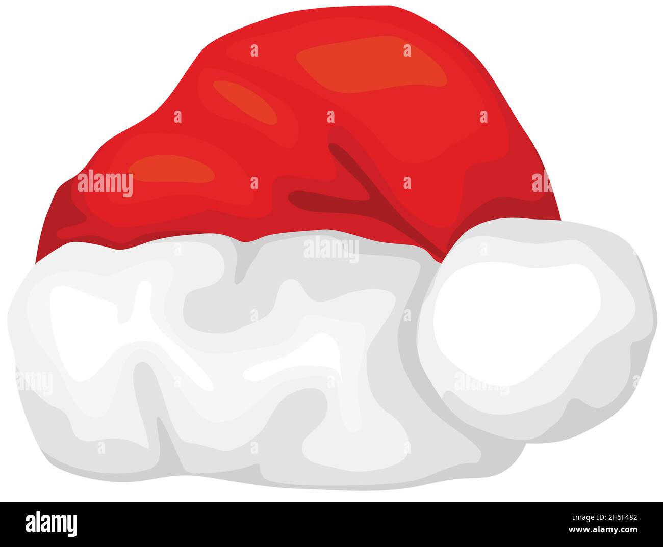 Traditional Santa Claus hat. Icons of different types of hats for ...