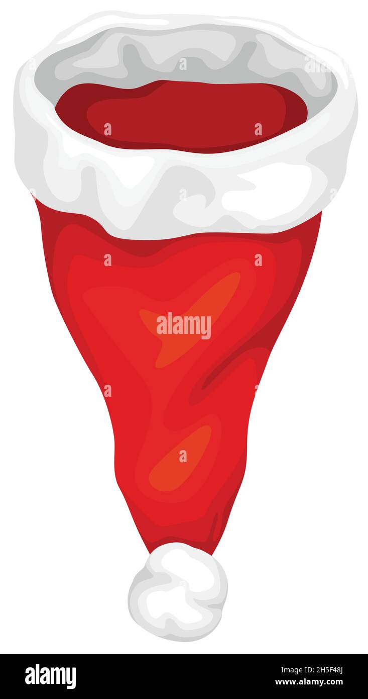 Traditional Santa Claus hat. Icons of different types of hats for ...