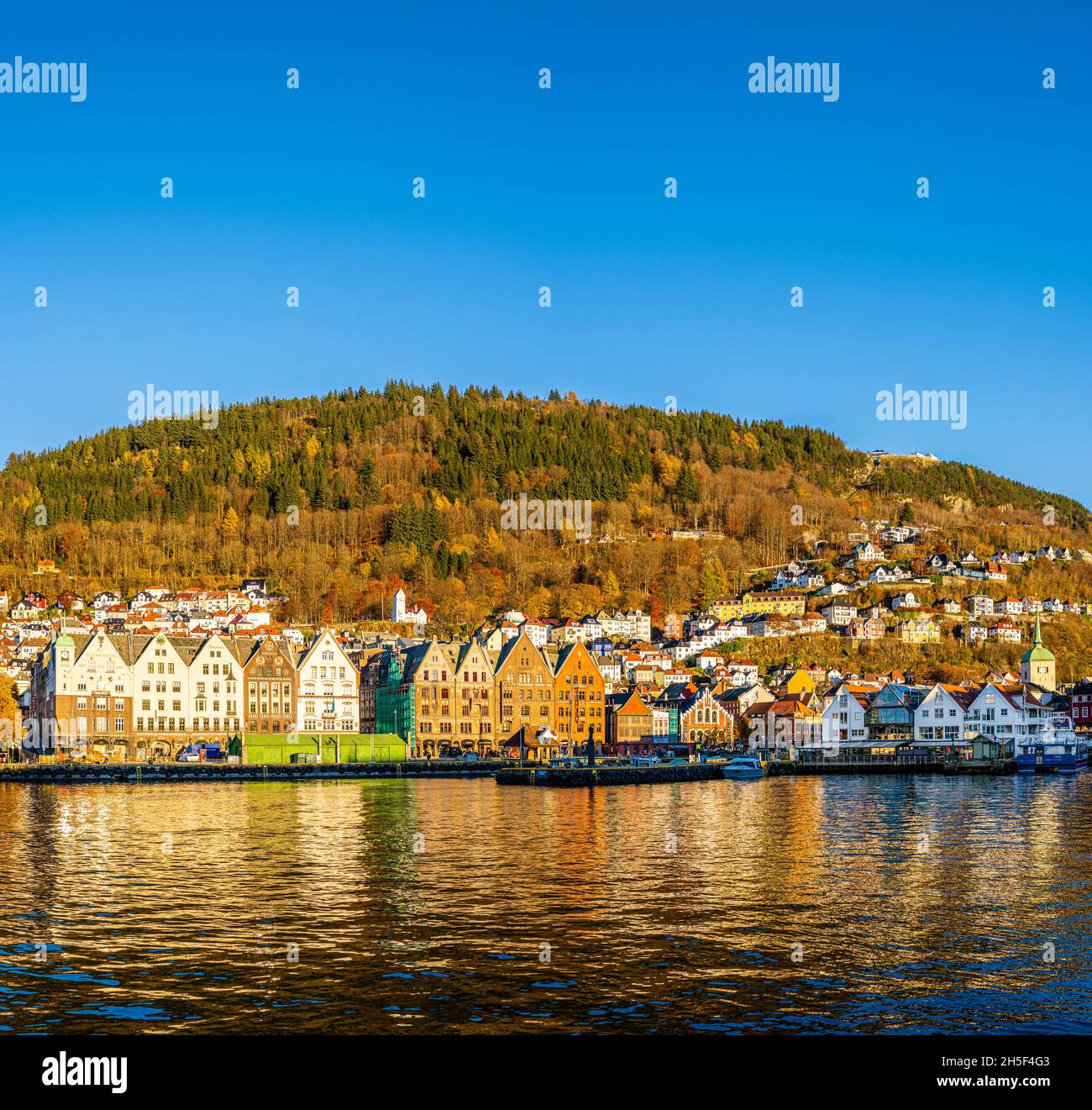 Autumn colours in Bergen, Western Norway at Bryggen Stock Photo - Alamy