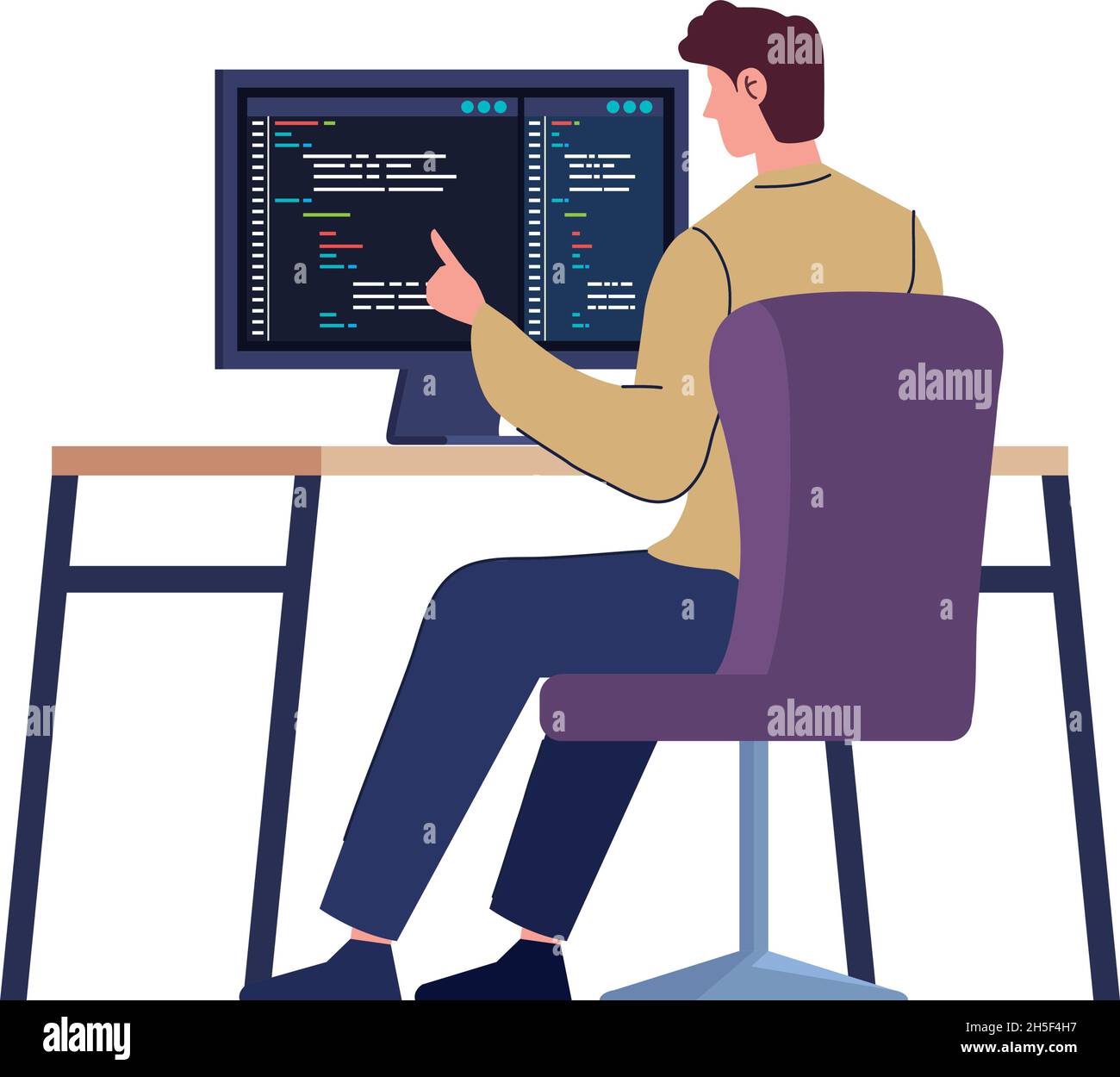 worker of developer web Stock Vector Image & Art - Alamy
