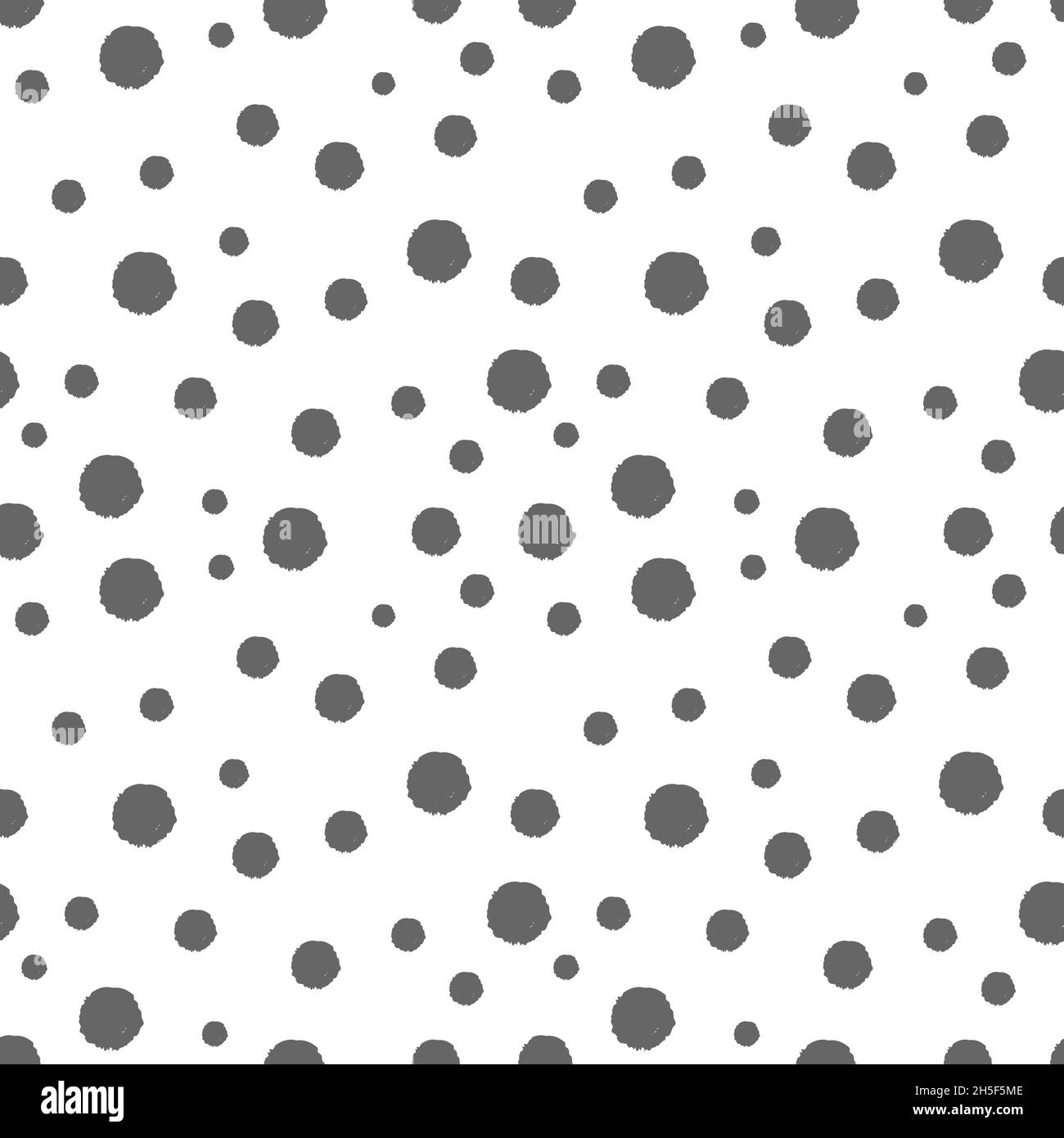 Doodle dots black and white pattern. Vector illustration Stock Vector ...