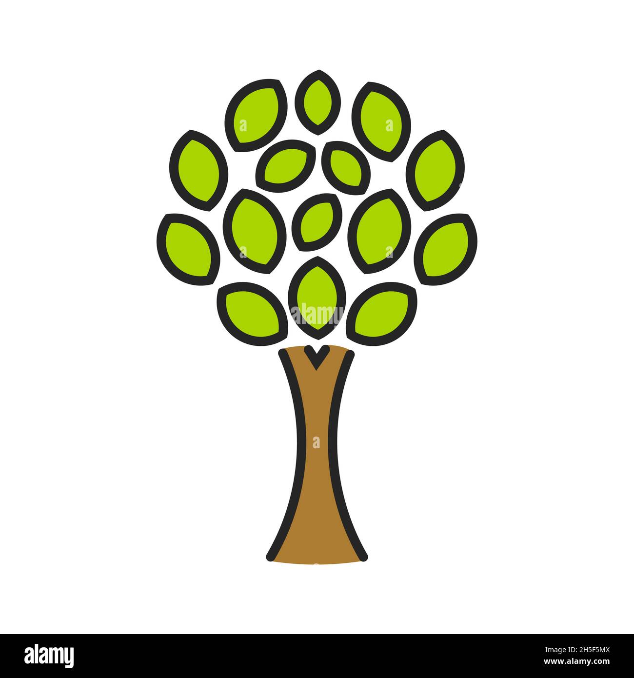 Green tree symbol. Vector illustration Stock Vector Image & Art - Alamy