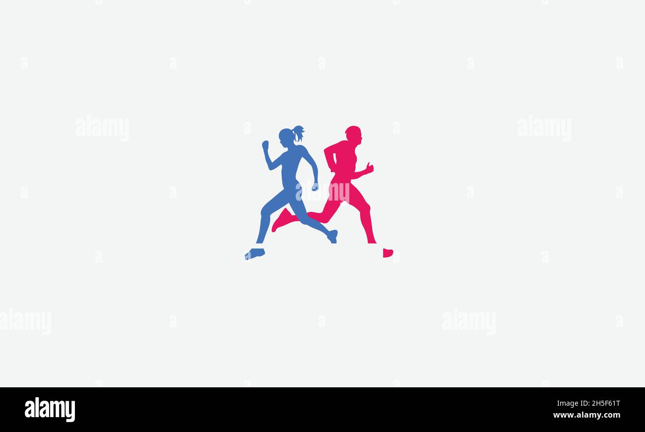 Running sports vector logo design Stock Vector Image & Art - Alamy