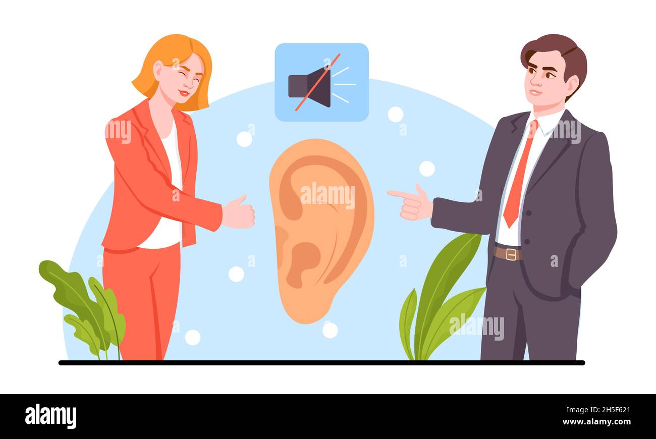 Couple of deaf people concept Stock Vector Image & Art - Alamy
