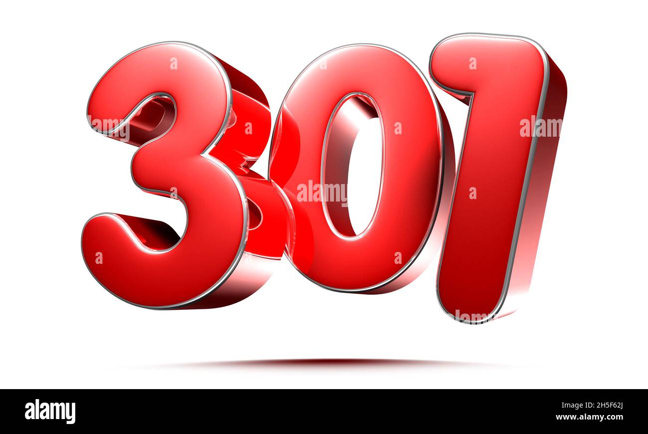 3d number 301 hi-res stock photography and images - Alamy