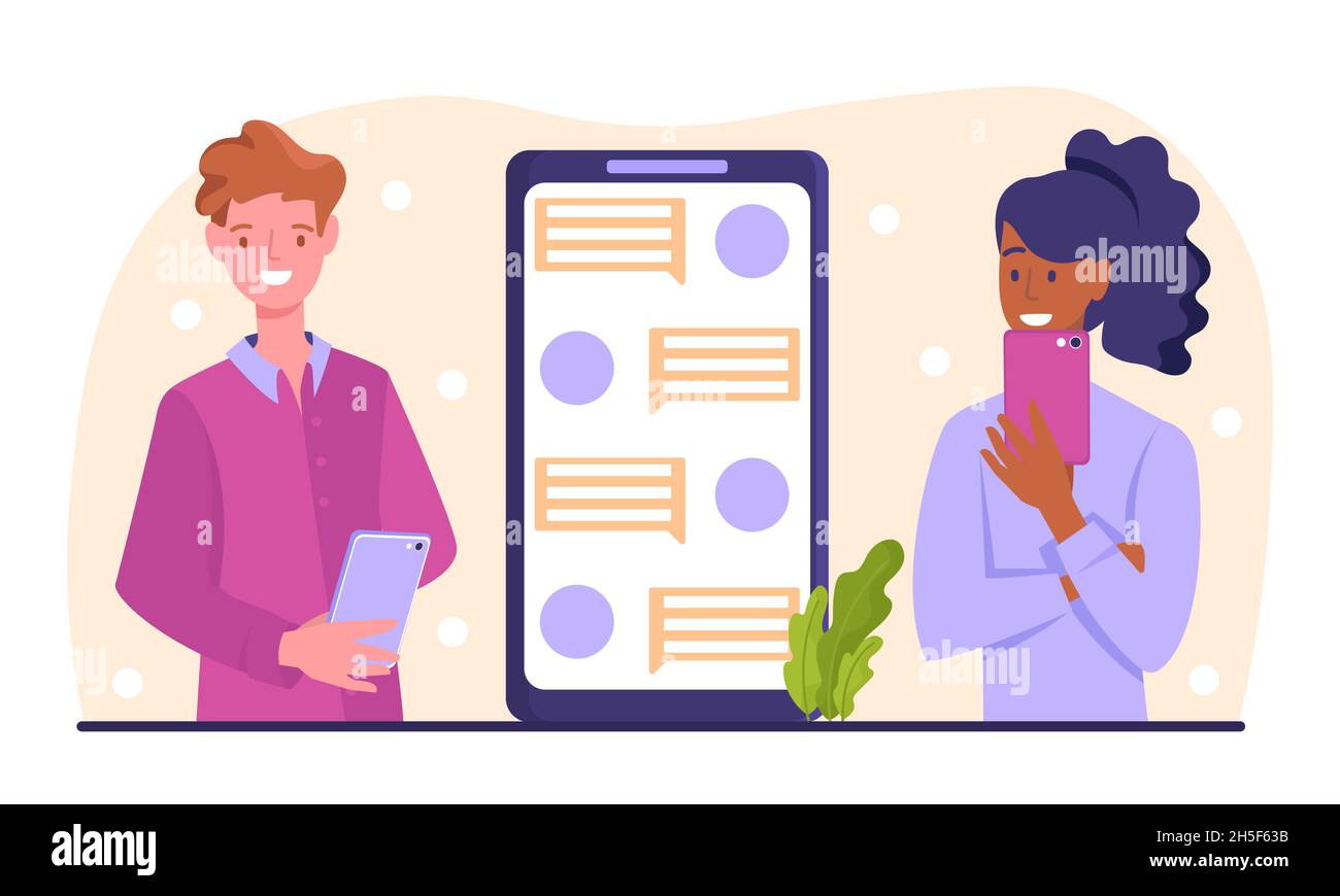 Chat messages concept Stock Vector Image & Art - Alamy