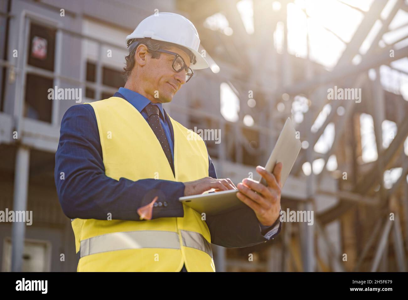 Male engineer working laptop industrial hi-res stock photography and ...