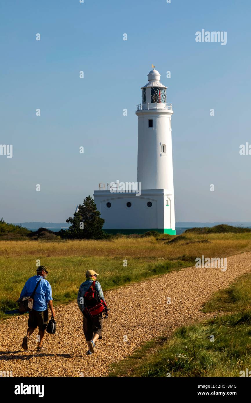 England, Hampshire, The New Forest, Keyhaven, Hurst Point Lighthouse ...